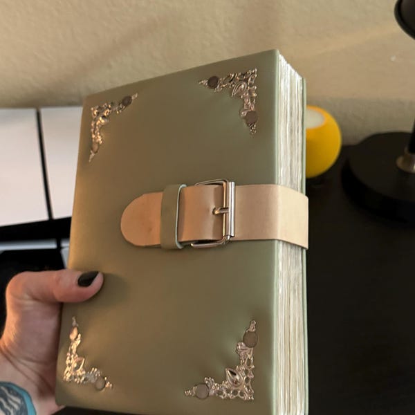 Pink Locking Leather Journal,leather Bound Journal,vintage Journal With ...