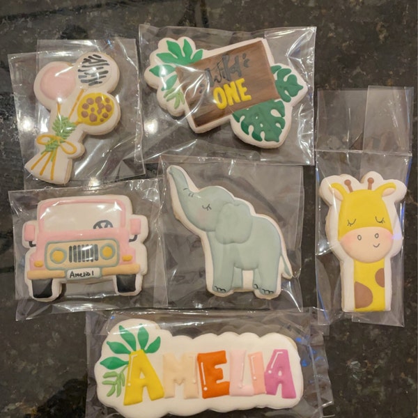 Safari Themed Cookies- Wild One Cookie- Jungle Animal Cookies - Etsy