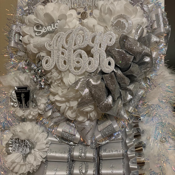 Custom ORDER Monogram Cutout; Homecoming Mum Supplies; Glitter or ...