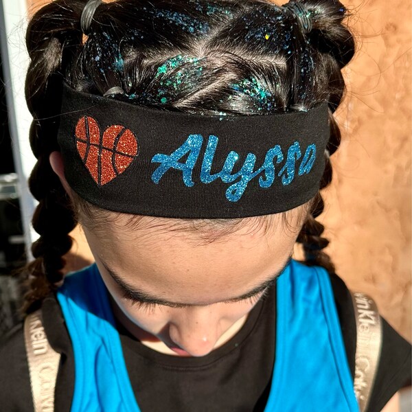 Custom Basketball Headband, Personalized Basketball Headband, Heart ...