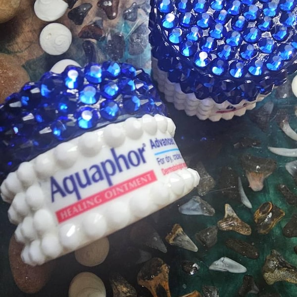 Blinged and Bedazzled Mini Aquaphor Jar Skin Protectant, Travel Size ...