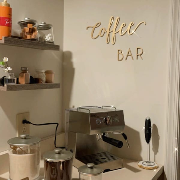 Coffee Bar Wall Sign, Coffee Sign - No Backboard - Kitchen Office Break ...