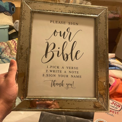 Please Sign Our Bible, Wedding Signs, Wedding Decor Sign, Wedding ...