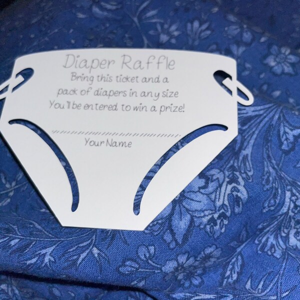PRINTED Diaper Raffle Invitation Inserts - Etsy