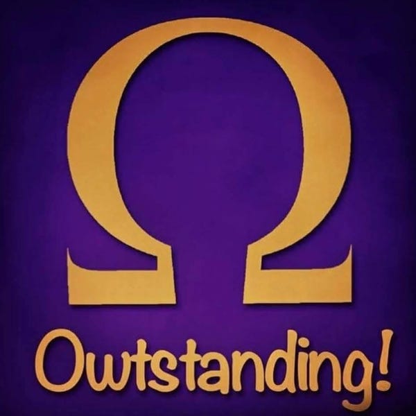 Massively OWT - "omega Psi Phi" Desktop Bright Gold Show Piece With 2 ...
