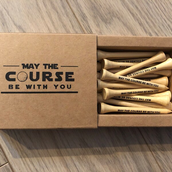 Golf Tee Gift Box | May the Course Be With You | Father's Day Gift - Etsy