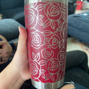 Yeti 20oz Hand Drawn Floral Calligraphy | Etsy