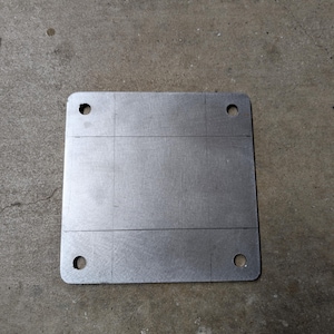 4x4 Base Plate 3/8" Holes A36 Carbon Steel Straight Edge 1/4" Thick - Etsy
