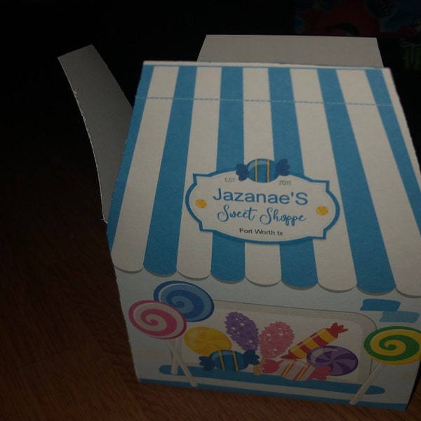 Candyland Party Printable Favor Box, Sweet Shoppe Lollipop Party Favors ...