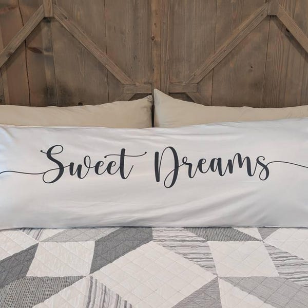 Custom Text Name Body Pillow Case, Personalized Pillow Cover, Long ...