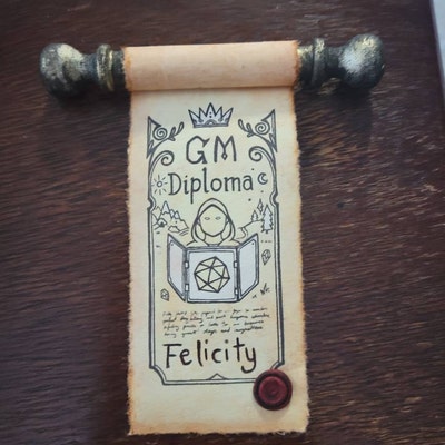 Dnd Class Diplomas. Artificer. Dungeons and Dragons. Scrolls - Etsy