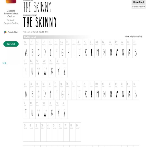 Rae Dunn Font Svg , Farmhouse Font , Rae Dunn Alphabet SVG , Skinny ...