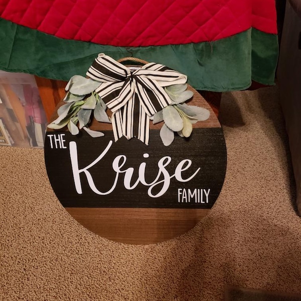 Welcome Sign for Front Door, Personalized Family Last Name Sign ...