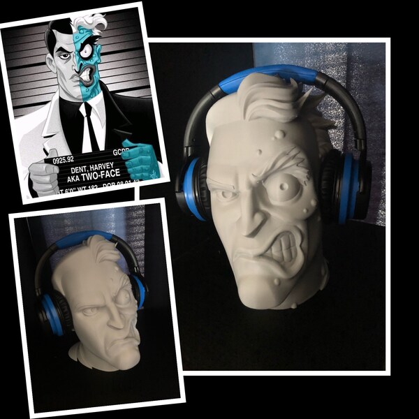 Two-face Headphone Stand | Headphone Holder, Gaming, Room Decor, Office ...