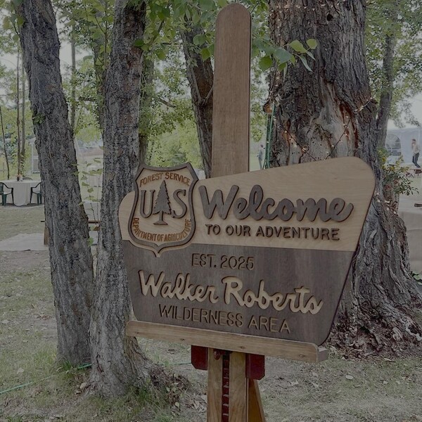 National Park Sign, Forest Service Welcome Sign, Welcome to Our Wedding ...