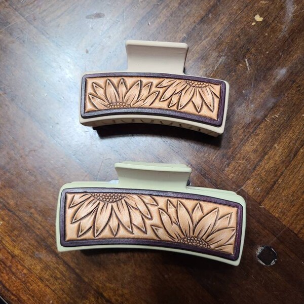 4” Hand Tooled Claw Clips - Etsy