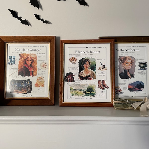 Elizabeth Bennet Art Print - Pride and Prejudice Character Field Guide ...