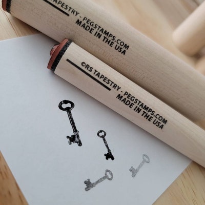 Set of Keys Rubber Stamp Set - Etsy