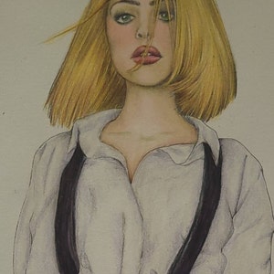 Cute Clown Girl Premium Coloring Page, Grayscale Coloring Page, Digital ...