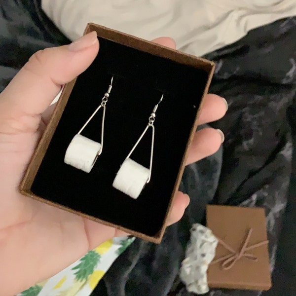 Toilet Paper Earrings,real Toilet Paper,weird Earrings,crazy Earrings ...