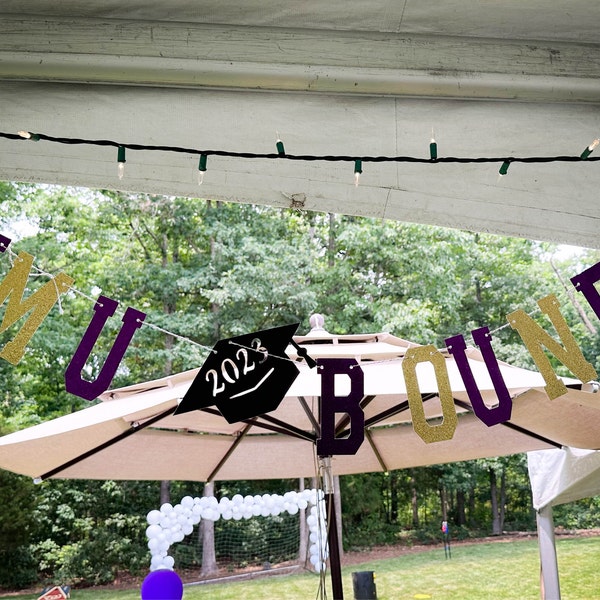 Graduation Custom College Bound Banner - Sign - Garland - Grad Party ...