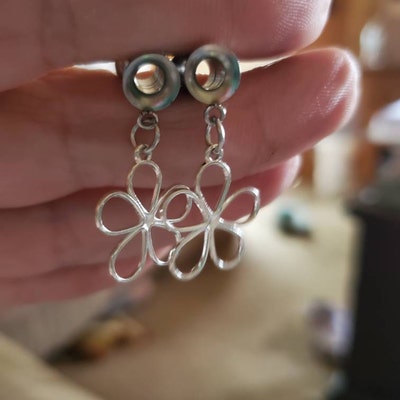 White Non-flare Acrylic Ear Plugs Stretchers Gauges Pair/kit 14g 12g ...