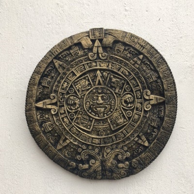Aztec Mayan Calendar Stone Wall Plaque Sun Stone Home or Garden ...