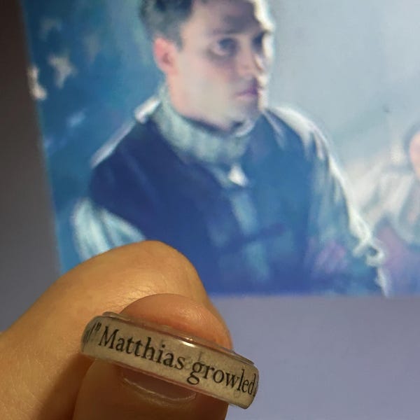 Fourth Wing Book Page Ring - Etsy