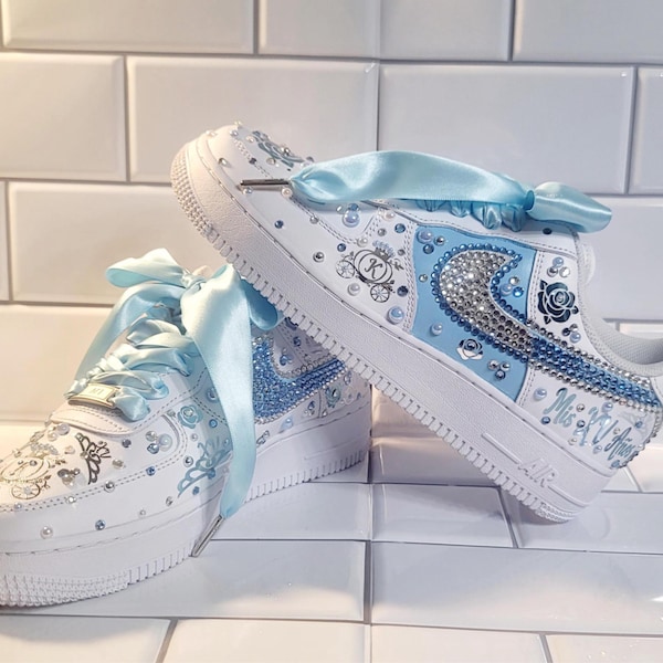 Custom Design Bedazzled AF1 for Quinceañera/ Mis XV Años/ Weddings ...