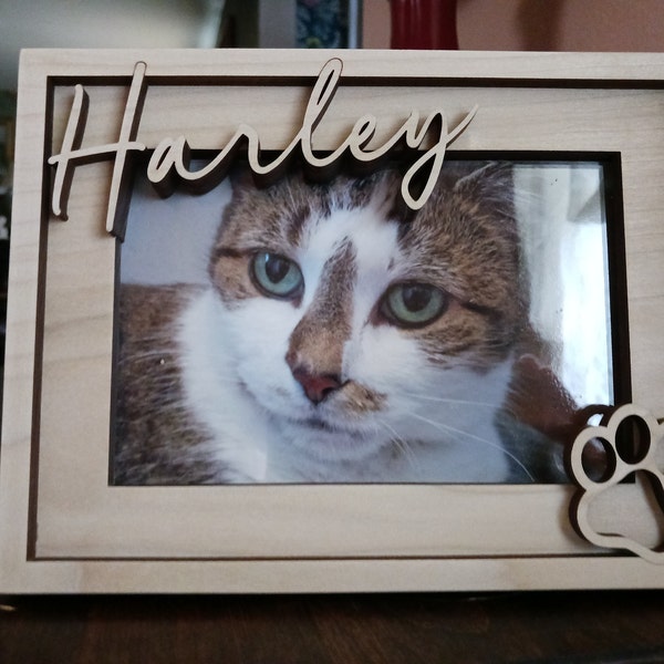Personalized Cat Frame Custom Cat Name Picture Frame Gifts for Cat ...