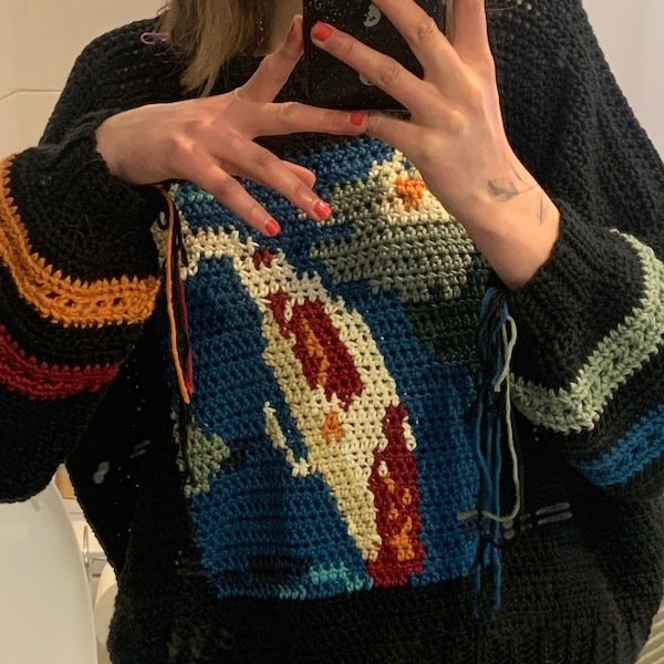 Crochet Pattern - Koi Pond Sweater Oversized Pullover, Beautiful, Cozy ...