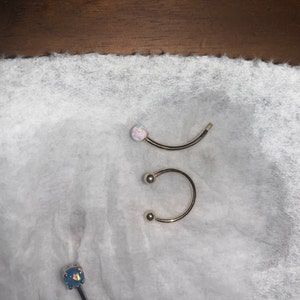 14K Yellow or White Gold One 3mm-6mm Replacement Captive Beads | Etsy