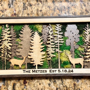 Layered Forest Design for Laser Cutting 2 Separate Designs 4 Panels ...