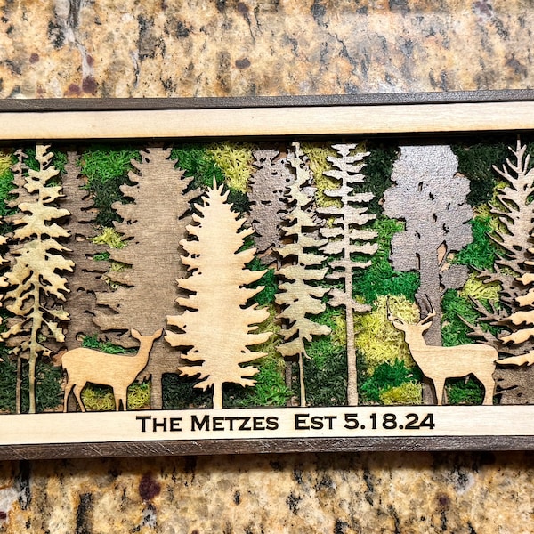 Layered Forest Design for Laser Cutting - 2 Separate Designs 4 Panels ...