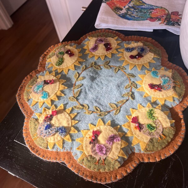 Pre-washed Wool Felt Penny Rug Kit - Summer Breeze - Penny Lane ...