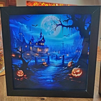 Light up Halloween Decor, Halloween Decor, Haunted Spooky Night Scene ...