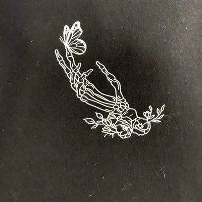 Floral Skeleton Hand Svg, Skeleton Hand Svg, Hand With Butterfly Svg ...