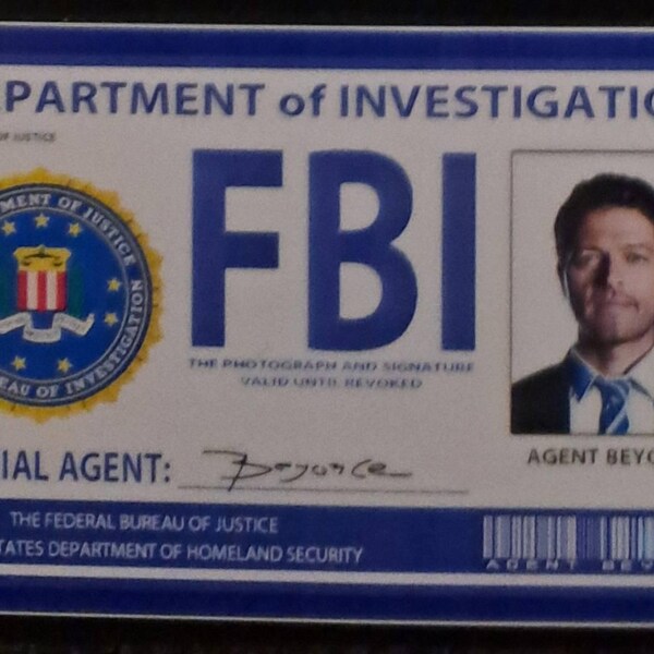 Supernatural FBI Badge "jay Z" AKA Crowley - Etsy