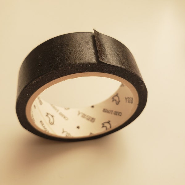 Solid Black Washi Tape, 15MM Black Paper Tape, Elegant Scrapbooking ...
