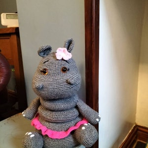 Hippo Stacking Toy Crochet Pattern Amigurumi Safari Animal - Etsy