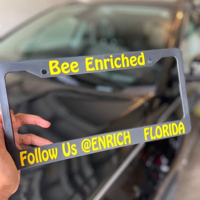 Design Your Own Personalized Black License Plate Vanity Frame ...