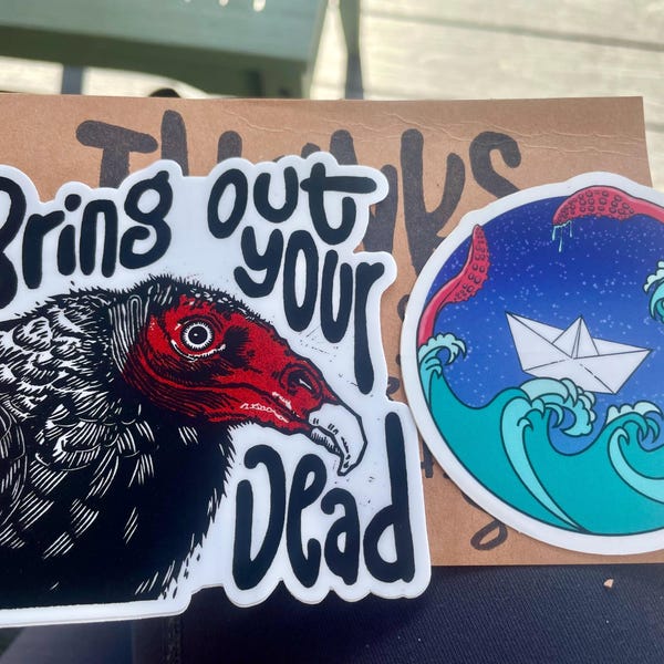 Turkey Vulture Sticker, Laptop Sticker, Water Bottle Sticker, Bumper ...