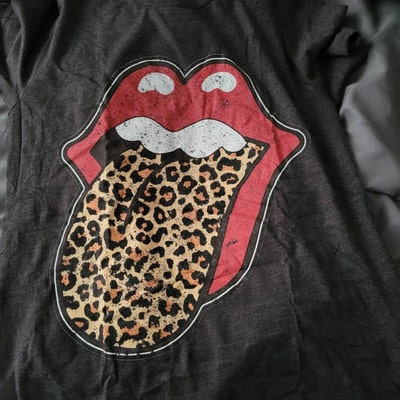 Red Lips Leopard Print Tongue T Shirt Fashion Lover Shirt - Etsy