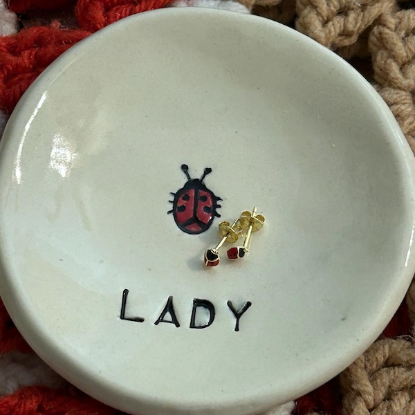 Ceramic Ladybug Trinket Dish - Etsy