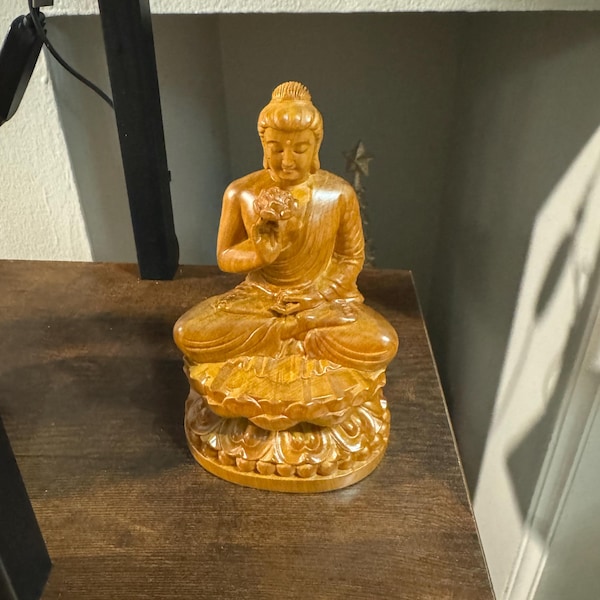 Happy Buddha Laughing Buddha Statue, Maitreya Buddha, Wooden Buddha ...