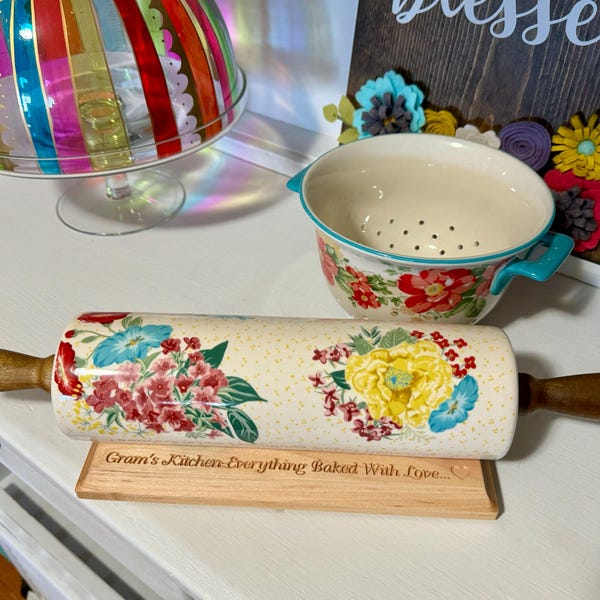 Personalized Rolling Pin Holder, Rolling Pin Cradle, Rolling Pin Rest ...
