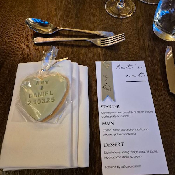 Wedding Menu With Name Tag - Wedding Menu With Place Card Minimalist ...