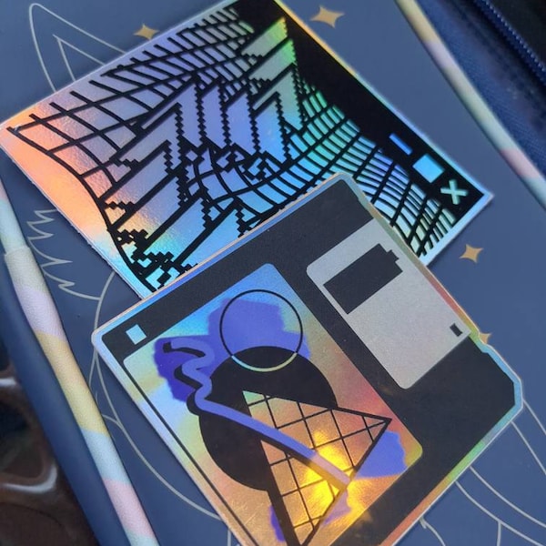 Y2k Aesthetic Sticker | Holographic Sparkle | Bold 2000's Graphic ...
