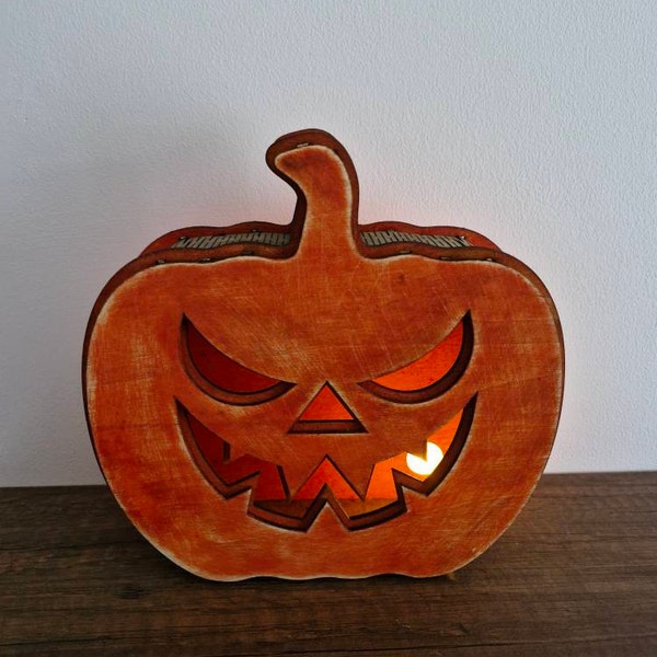 Halloween 3D Pumpkin Night Lamp Laser Cut File Light Box Pumpkin Led ...