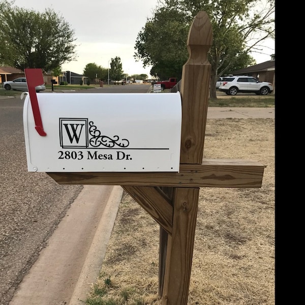 Mailbox Decal #10 - Custom Personalized Vinyl Mailbox Decal - SET OF 2 ...